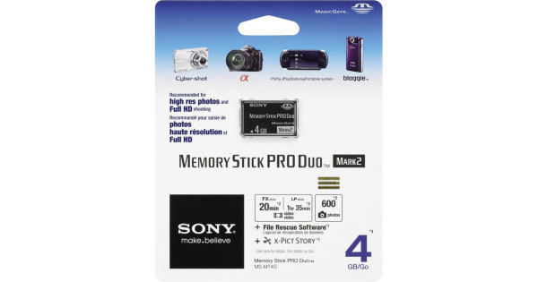Карта памяти Sony Memory Stick PRO DUO 4GB Mark2 купить в интернет ...